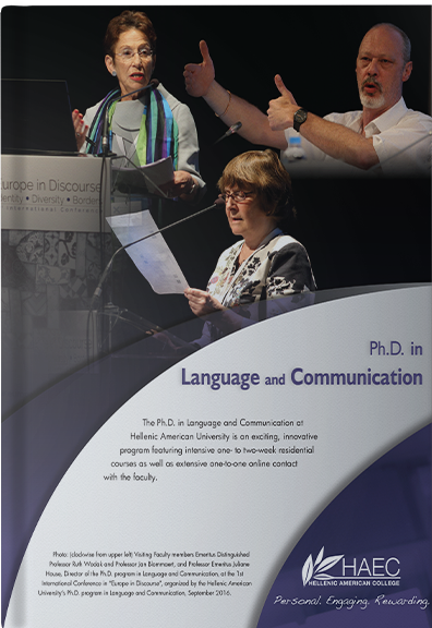 PhD in Language and Communication - Hellenic American College